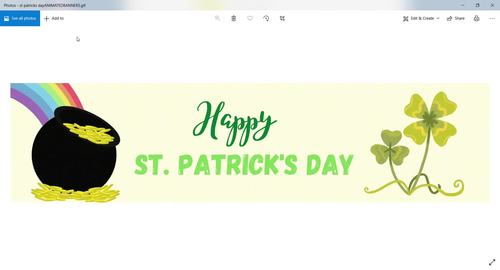 ST. PATRICK'S DAY ANIMATED Virtual BANNER | GOOGLE CLASSROOM | TPT