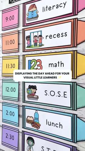 Editable Daily Visual Schedule | Cutesy Composition Notebook Classroom ...