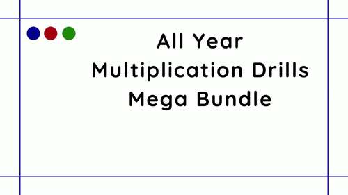 3rd Grade-Multiplication Drills -1s - 12s- Digital Math Activities ...