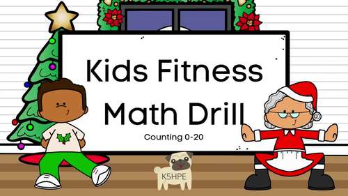 December Counting, Kids Fitness Math Drill Brain Break, Video & Slides!
