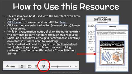 Cartesian Plane Art - Geometric Shapes Explicit Instruction PowerPoint