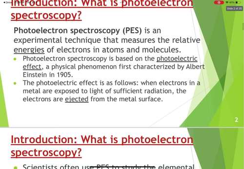 Photoelectron Spectroscopy Lesson Bundle (Notes+Worksheet) | TPT