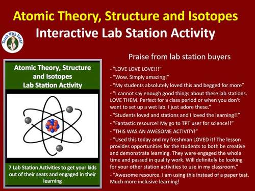 Atomic Theory, Structure and Isotopes - 7 Engaging Lab Stations | TPT