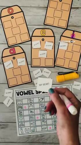 Magic Reveal Vowel Sounds - Identifying Vowel Sounds in CVC Words