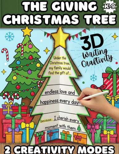 3D Christmas Tree Writing Craft by FUN Teaching Garden | TPT