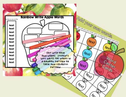 Holiday And Seasonal Editable Word Work by KinderJenni | TPT