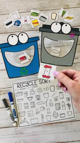 Recycle Sort - Recycling Activity - Earth Day Activities | TPT
