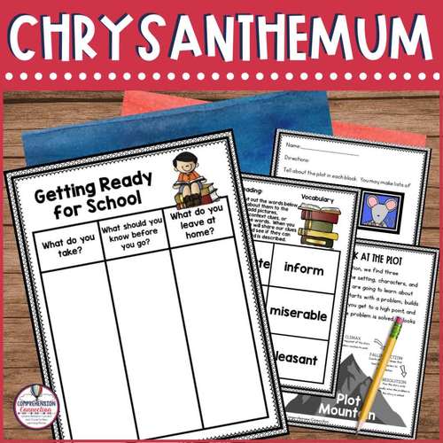 Chrysanthemum by Kevin Henkes Activities in Digital and PDF, Back to School
