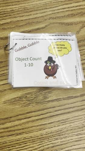 Thanksgiving Turkey Math Task Cards Object Count Number Sense PreK ...