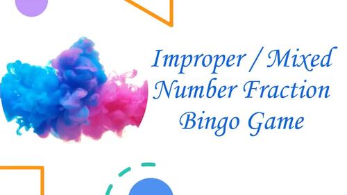 Improper Mixed Number Fractions Maths Bingo Game Activity | TPT