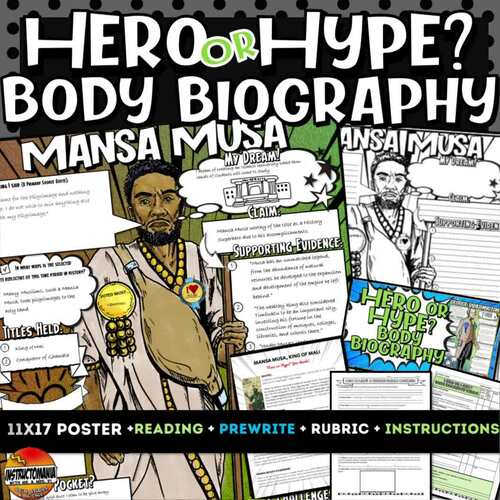 Mansa Musa Hero or Hype? Empires of West Africa Body Biography Poster ...