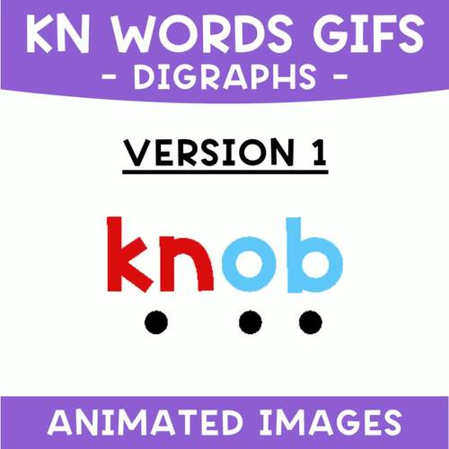 KN Words GIFS {Digraphs GIFS} by Teacher Cloud | TPT