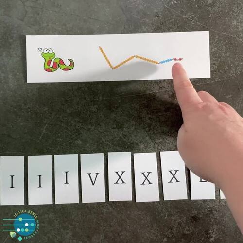 Montessori Math Snake Game Roman Numerals Addition Subtraction Learning ...