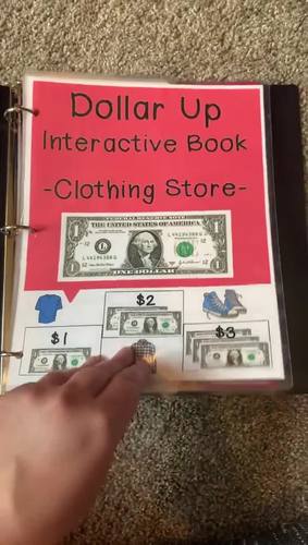Dollar Up Interactive Book - Clothing Store by Teacher of Many Things