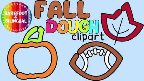 Fall Dough Clipart - Autumn Seasonal & Holiday Dough Outlines | TPT