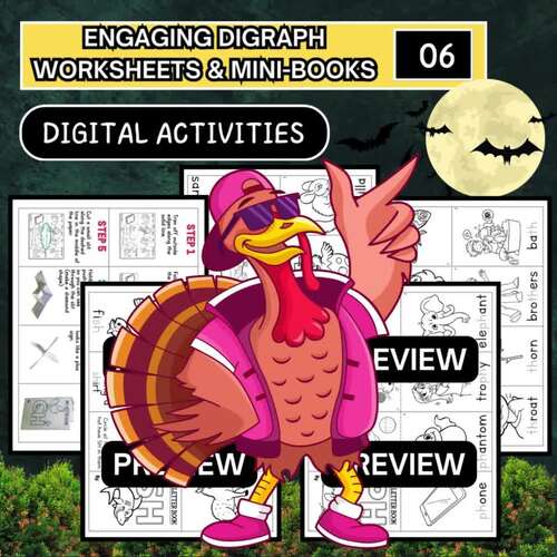 6 Engaging Digraph Worksheets & Mini-Books | Interactive Phonics Activities