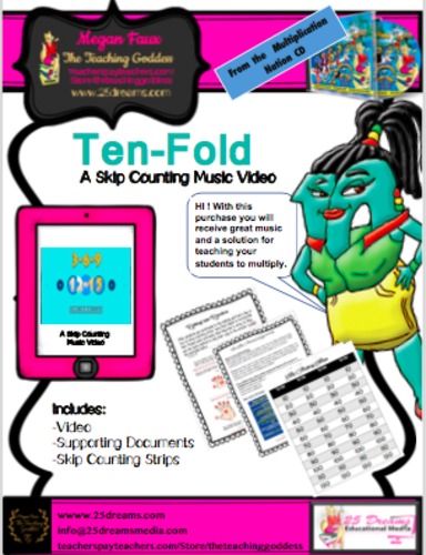 Multiplication Nation Skip Counting Video Tens Times Tables | TpT