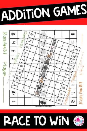 Fall Addition Games Woodland Animals by Primary Piglets | TpT