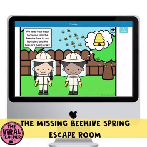 Spring Math Escape Room Activity Addition and Subtraction to 20 Boom™ Cards