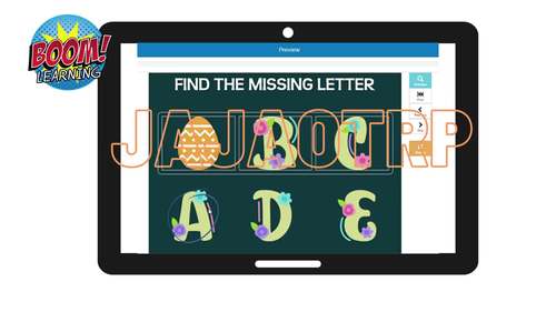 Easter Missing Alphabet Letters - Boom Cards Distance Learning by jajaotrp