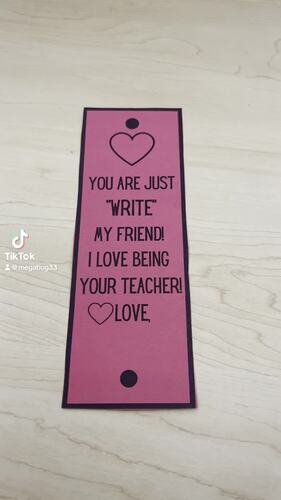 Teacher Valentine's Day Cards for Students- Valentine's Day Pencil Card