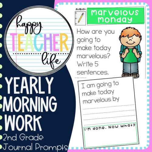 Morning Work Editable and Digital Daily Writing Journal Prompts FULL ...
