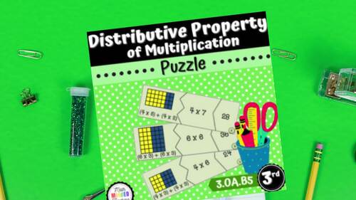 3rd Grade Distributive Property of Multiplication | Puzzle | 3.OA.B5