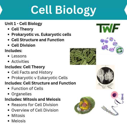 Cell Biology Unit by Teach With Fergy | TPT
