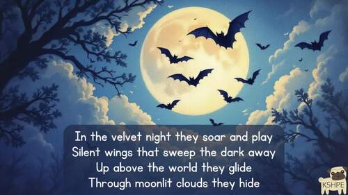 Music: Flying Shadows Bats Choir Song Classroom Songs Reading Lyrics ...