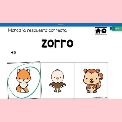 Animales del bosque - Comprensión BOOM Cards™ by nasuama bilingual