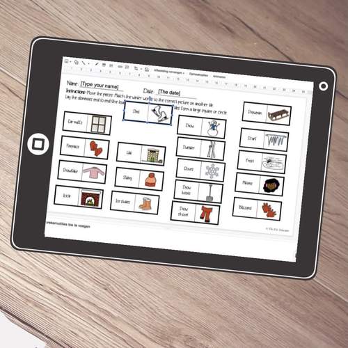 Winter Vocabulary Game by The ESL Educator | TPT