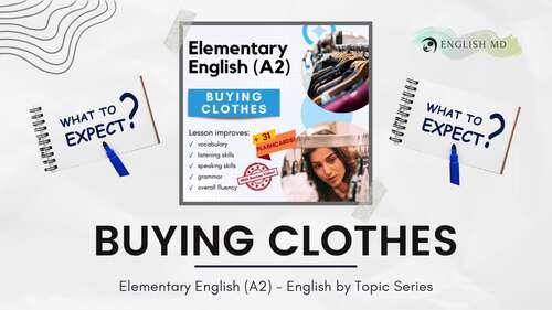Buying Clothes | Shopping for Clothes | Elementary ESL/ELL for Teens ...