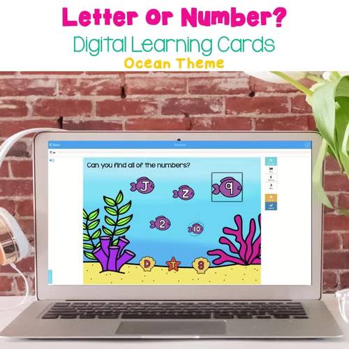 Letter or Number? Boom Cards {Distance Learning} by Taylored to Teach Store