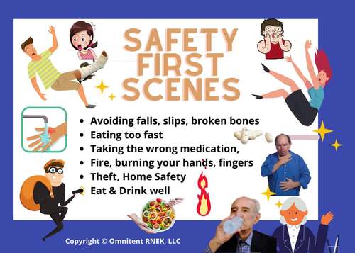 Safety Scenes Speech Therapy Adults & Children Education Dementia ...