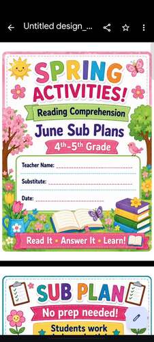 4th 5th Grade Spring Activities Reading Comprehension Worksheets June ...