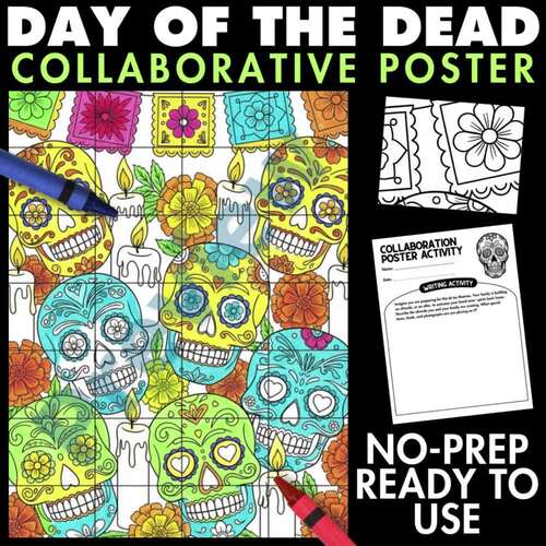 Day of the Dead Collaborative Poster Hispanic Heritage Month Skull Art ...