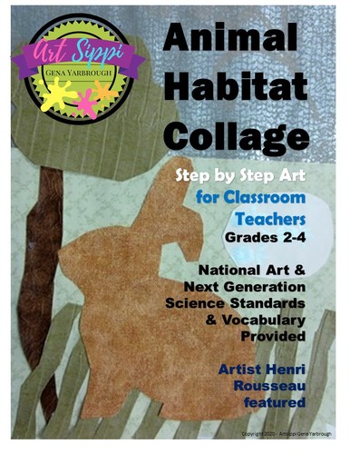 Animal Habitats through Collage by Artsippi | Teachers Pay Teachers