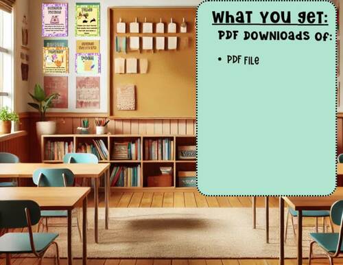 Reading Genre Printable Classroom Decor, 1st, 2nd, 3rd Grade Library Poster