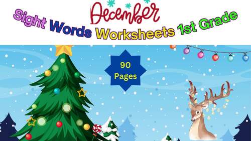 December Sight Words Worksheets 1st Grade by AMRI'S STORE | TPT
