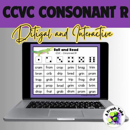 Digital Roll, Click, and Read |Phonics Game| CCVC Consonant R Words ...