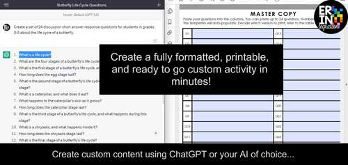 ChatGPT Templates: Auto Generating Choice Boards, Questions, Task Cards ...