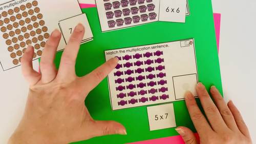 Arrays Multiplication + Division Work Bin Task Cards | Centers for ...