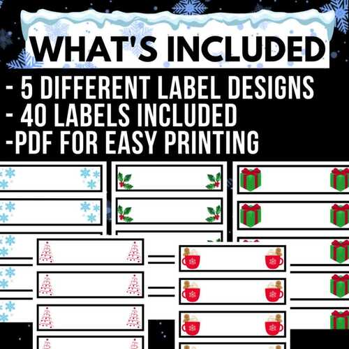 Winter Student Name Labels → EDITABLE / PRINTABLE Classroom Tags / Cards
