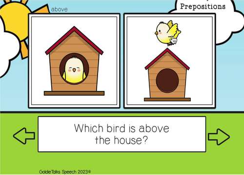 Animal Prepositions Boom Cards™ Spatial Concepts by GoldieTalks Speech