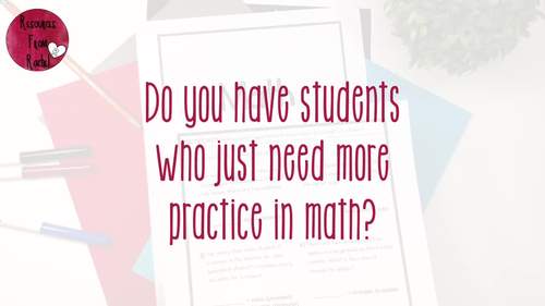 Math Intervention Workbooks BUNDLE 6th-8th by Resources From Rachel