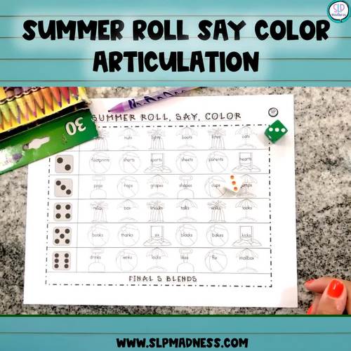 No Prep Summer Beach Articulation Game Sound Worksheets Speech Therapy