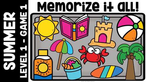 Summer What's Missing Memory Games - End of Year Brain Break Activity