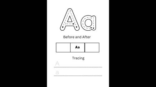 Alphabet Worksheets - Printable - Tracing - Before and After - Letter