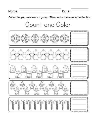 NO PREP Winter Worksheets and Activities for Preschool and Kindergarten ...