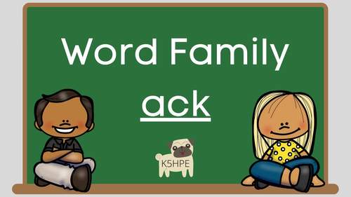 Word Family Ack, Video and Slides, Phonics, Phonograms, Reading | TpT